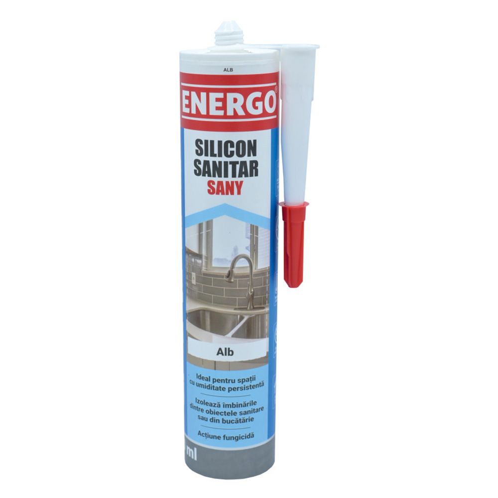 Silicon sanitar Sany alb 280 ml Energo - eMAG.ro