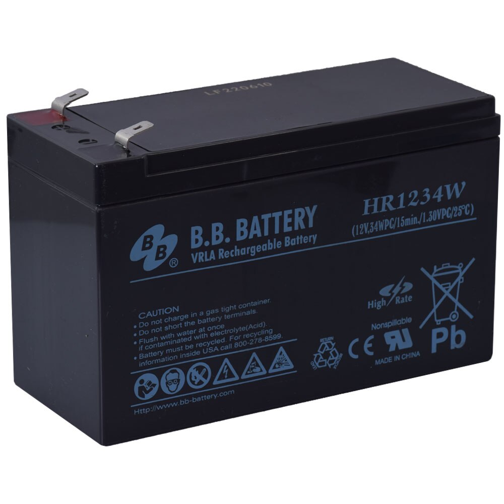 Acumulator plumb acid BB Battery, 12V 8.5AH, HR1234W, VRLA AGM, UPS ...