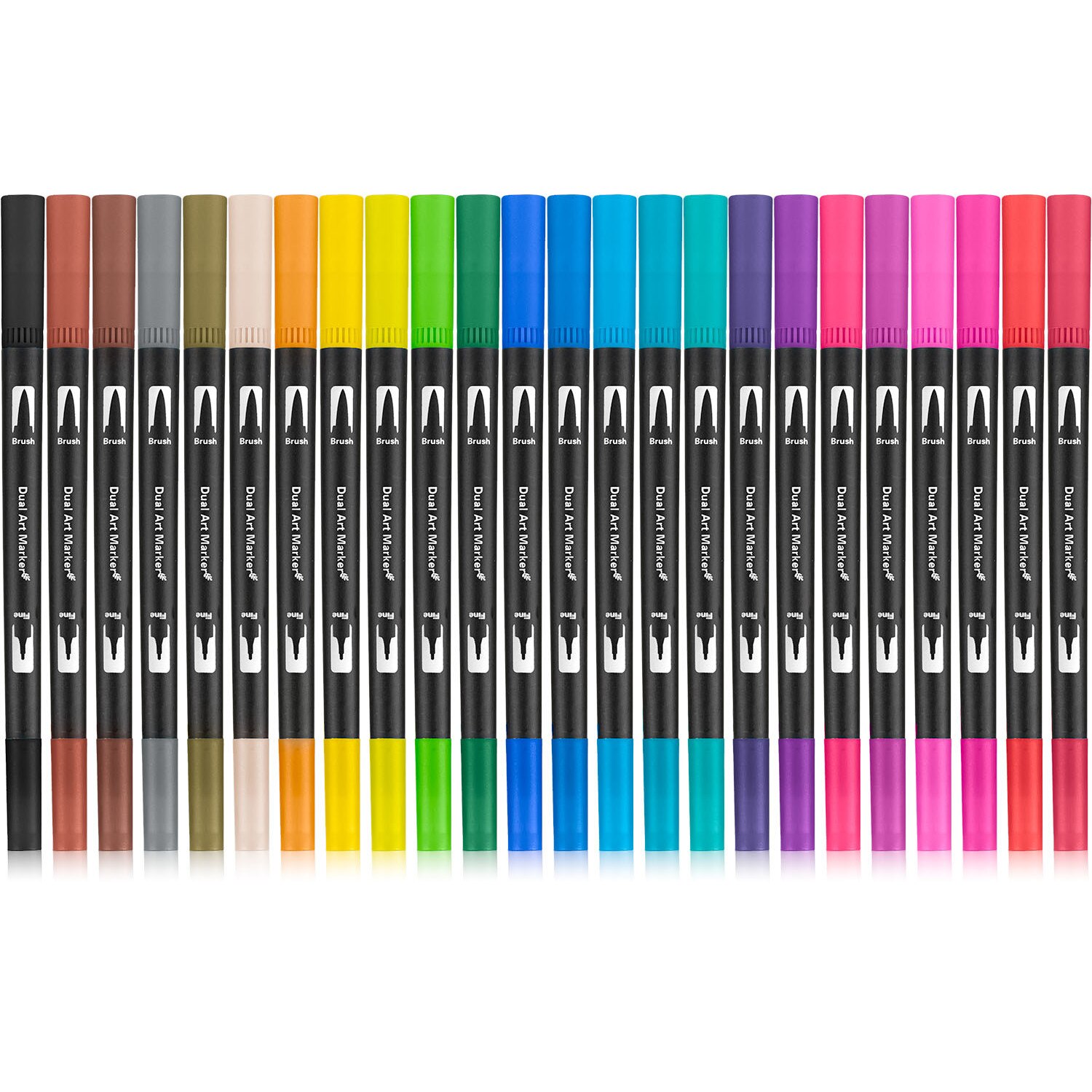 Комплект акварелни маркера RAGI, Двоен връх, На водна основа ...