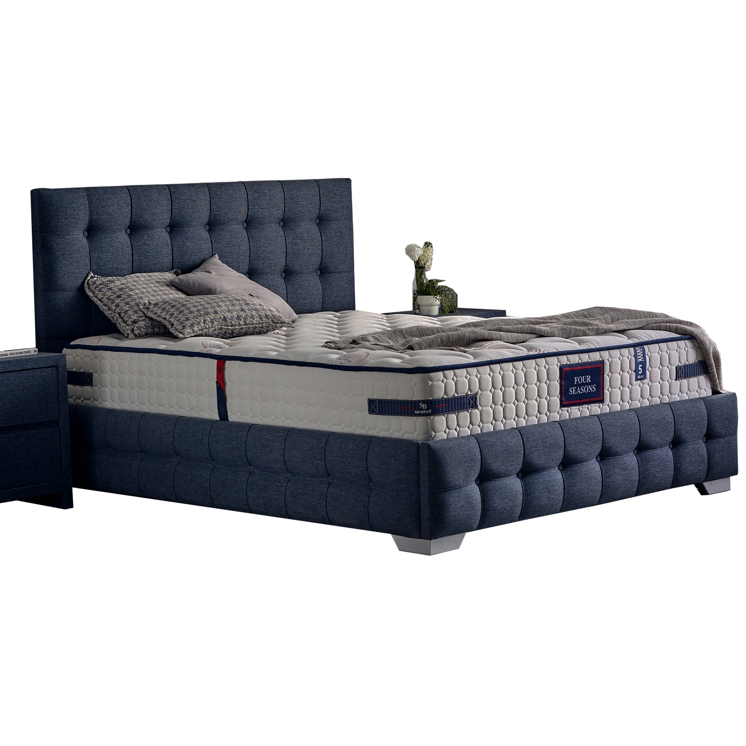 Pat tapitat, Four Seasons, 140x200 cm - eMAG.ro