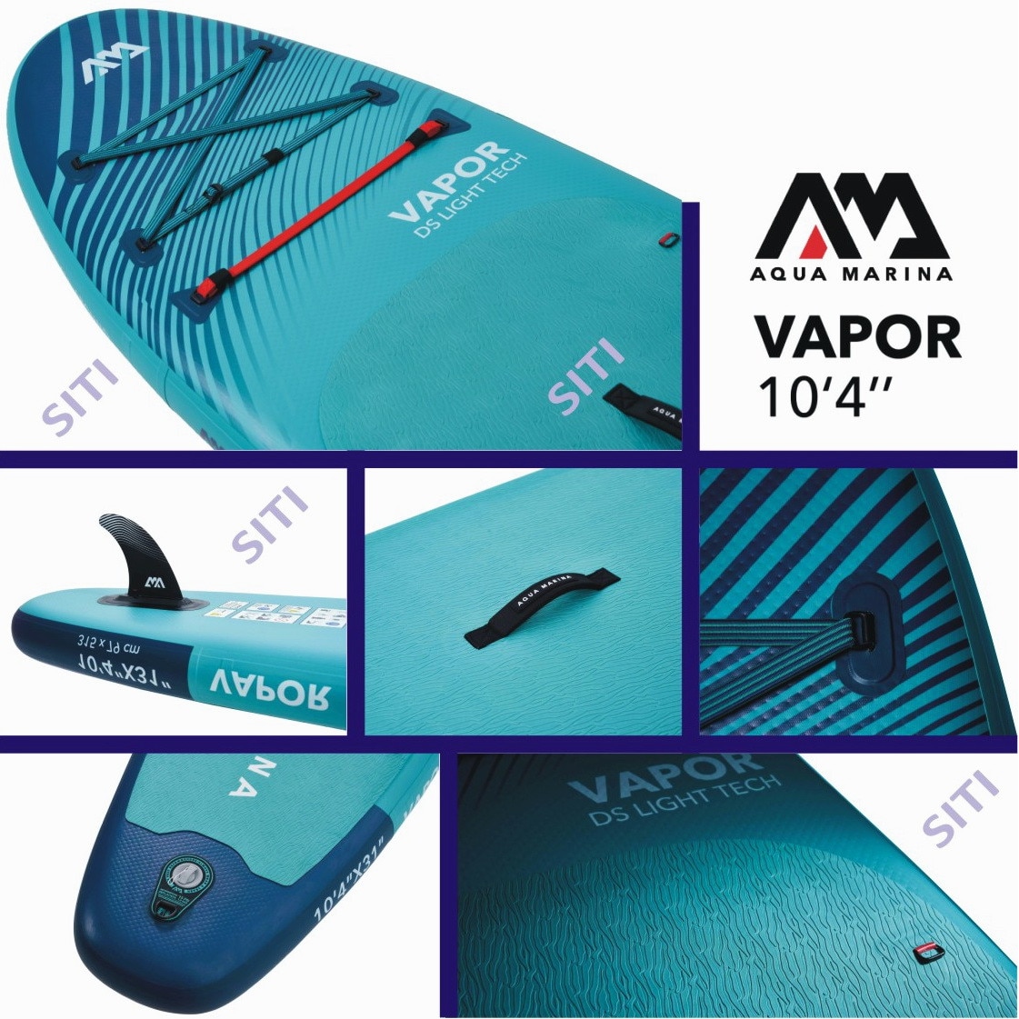 Set Placa cu vasle, AQUA MARINA, Pentru Canoe-Caiac, Gonflabila ...