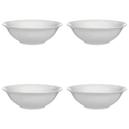 Set boluri supa, 4 piese, 650 ml, Portelan, Alb - eMAG.ro