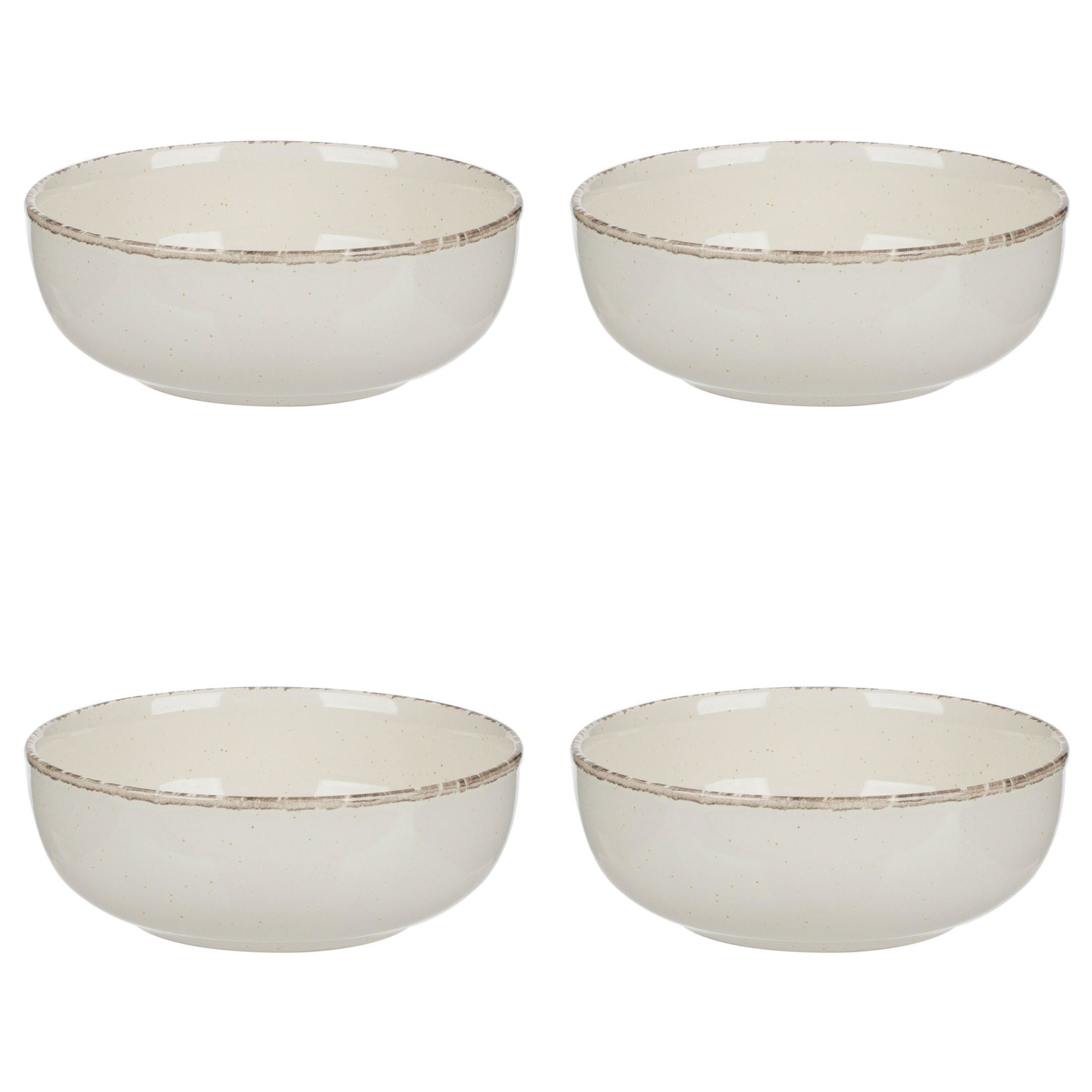 Set boluri, 4 piese, 680 ml, Ceramica, Bej - eMAG.ro