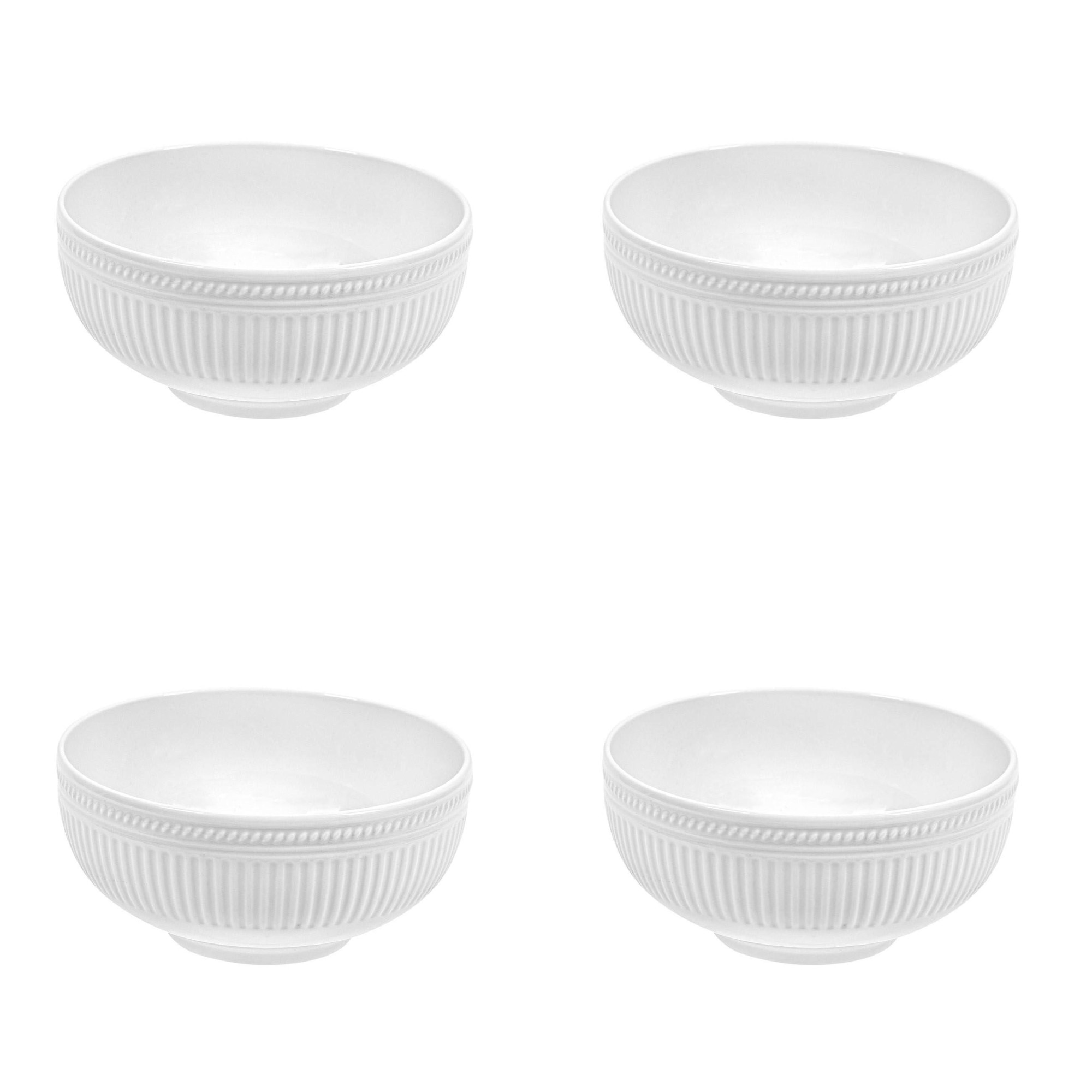 Set boluri, 4 piese, 700 ml, Portelan, Alb - eMAG.ro