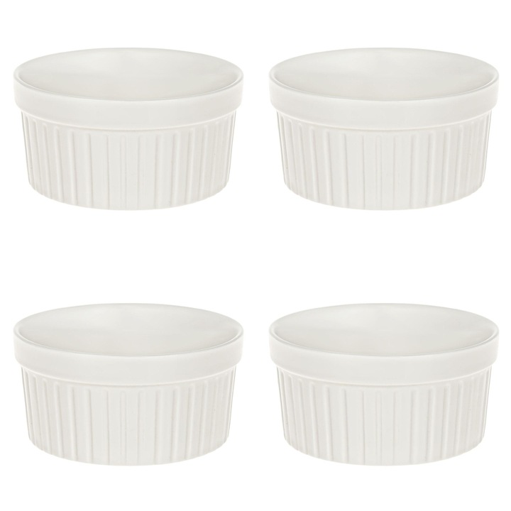 Set boluri, 4 piese, 175 ml, Ceramica, Ecru - eMAG.ro