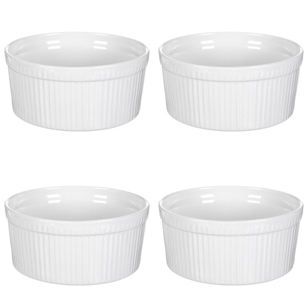 Set boluri, 4 piese, 170 ml, Portelan, Alb - eMAG.ro