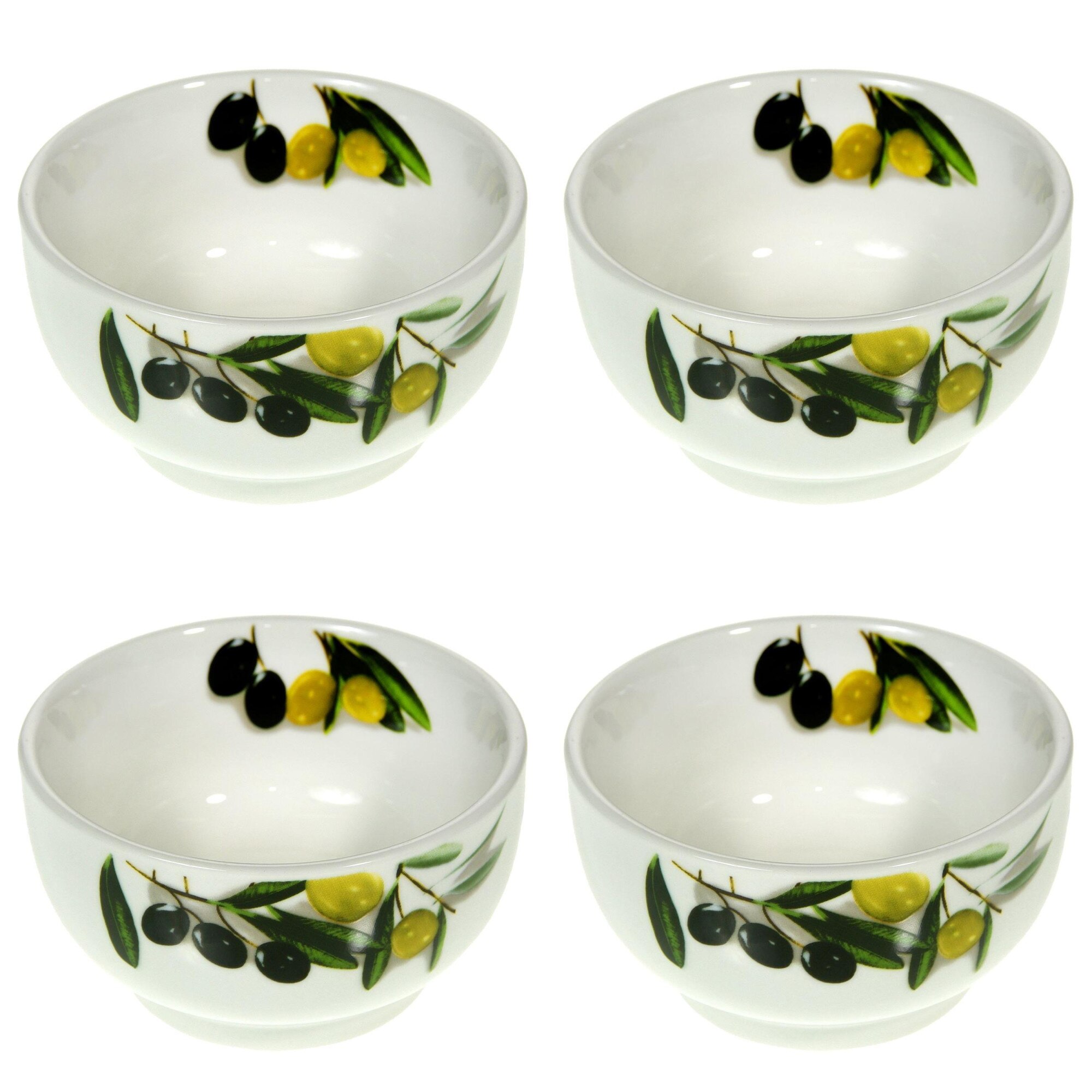 Set boluri, 4 piese, 160 ml, Portelan, Alb - eMAG.ro