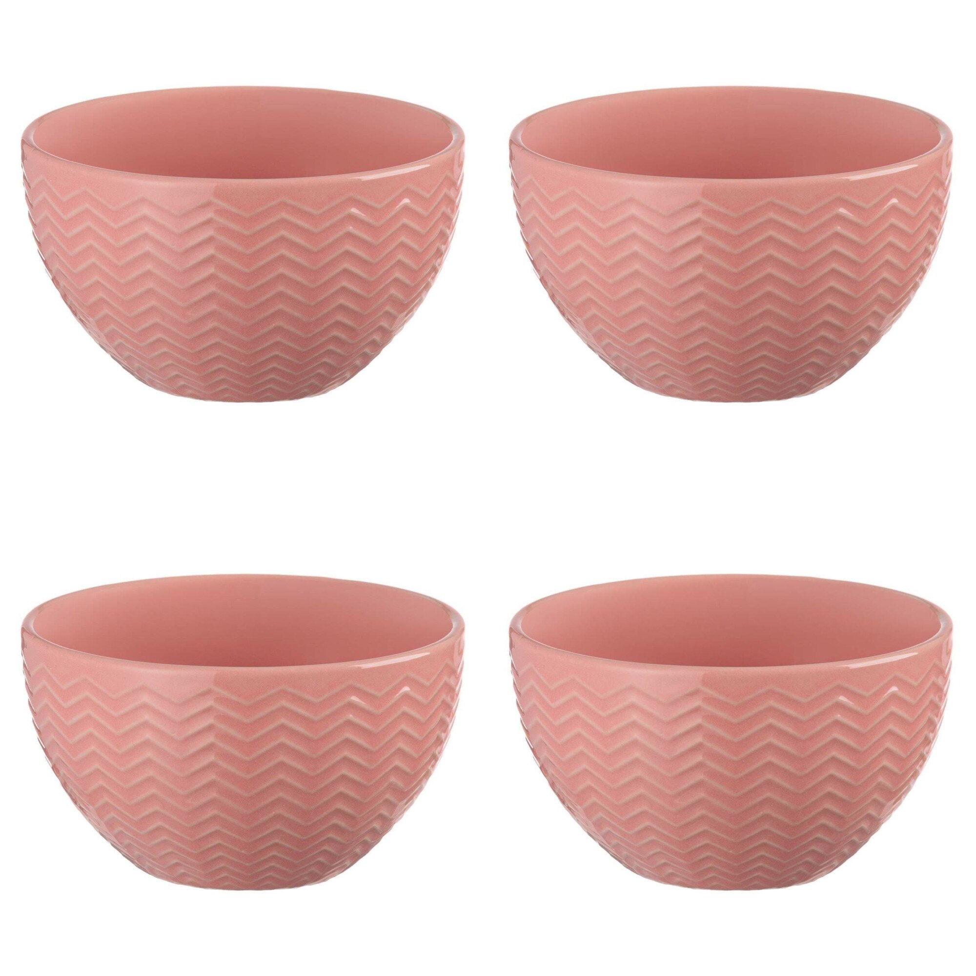 Set boluri, 4 piese, 200 ml, Ceramica, Corai - eMAG.ro