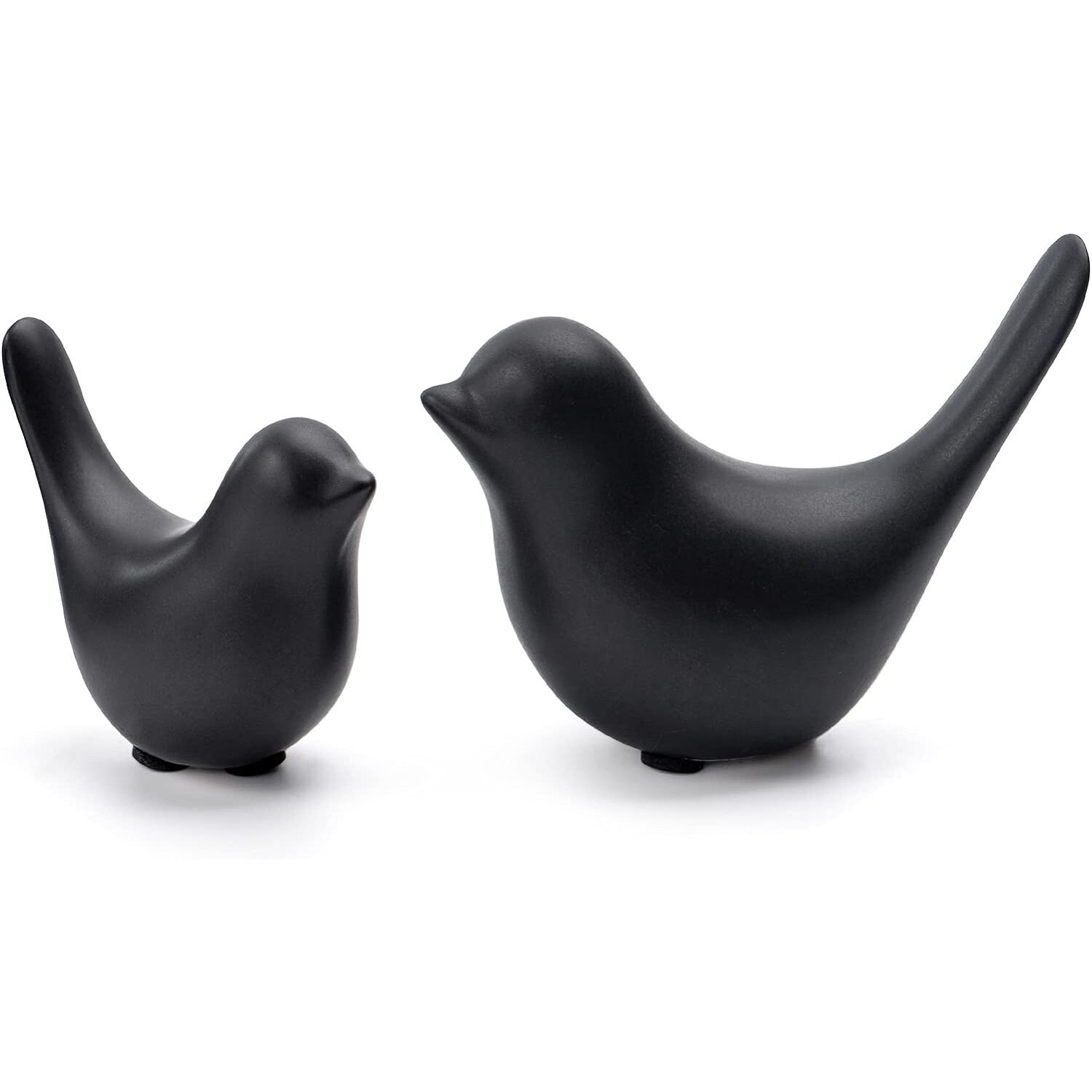 Set 2 pasari decorative, Sunmostar, Ceramica, Negru - eMAG.ro