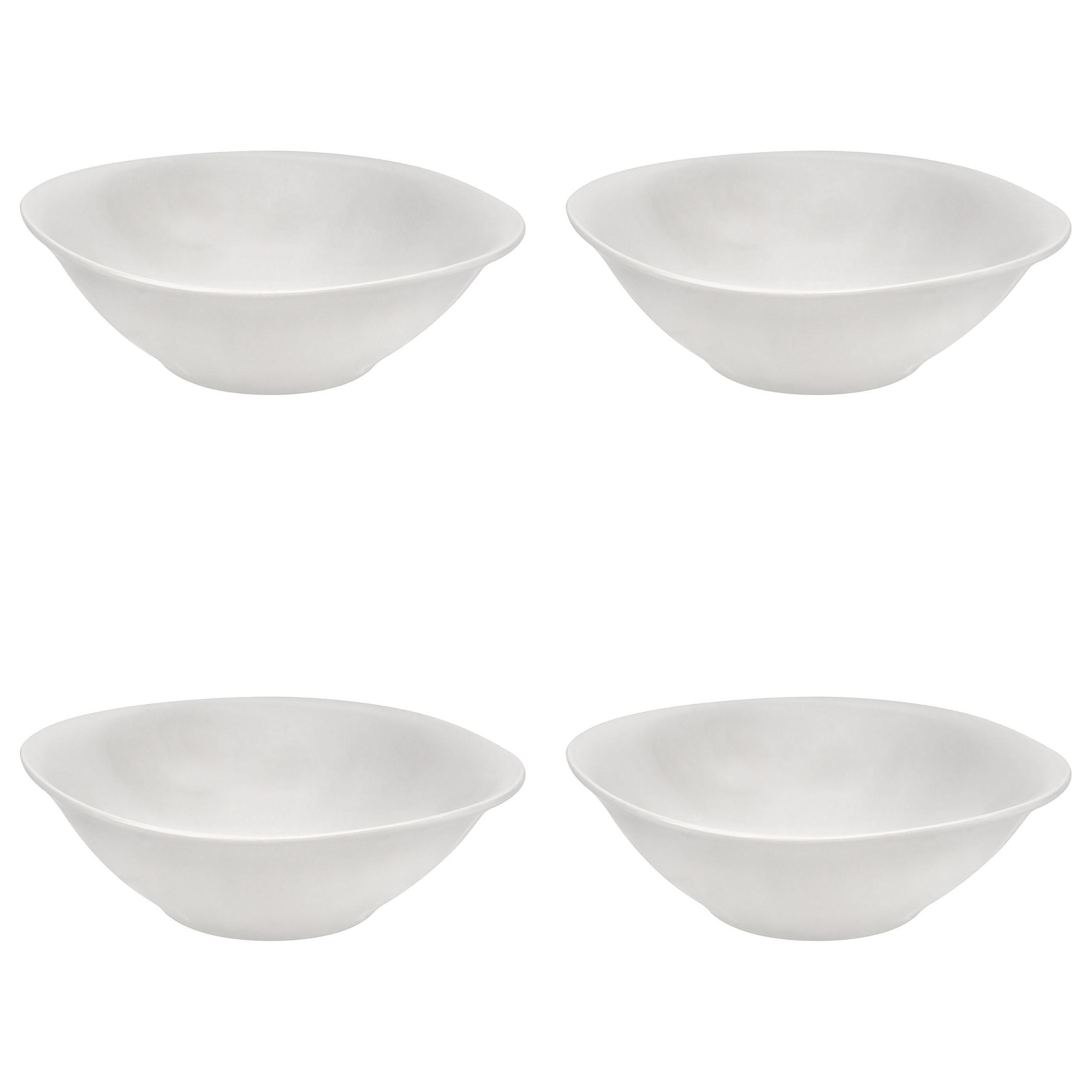 Set boluri, 4 piese, 445 ml, Portelan, Alb de lapte - eMAG.ro