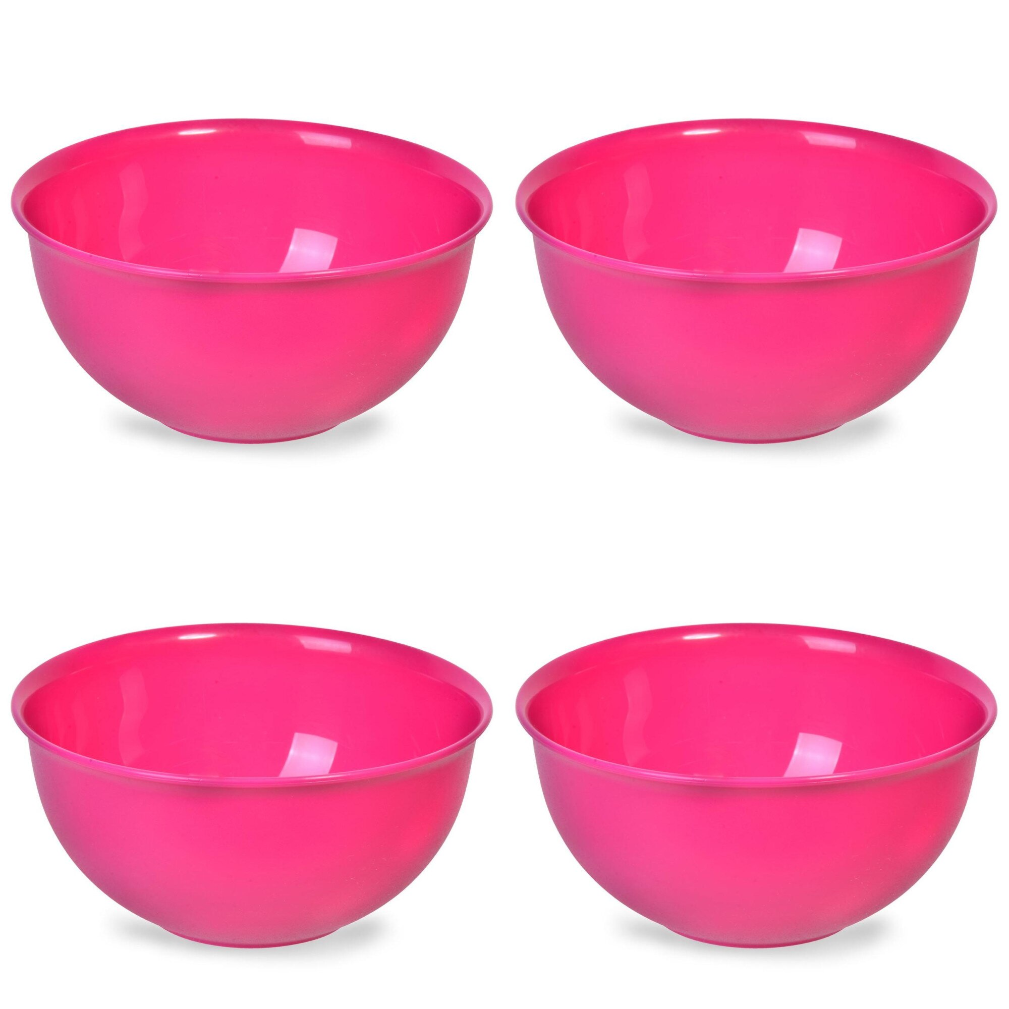 Set boluri, 4 piese, 500 ml, Plastic, Fucsia - eMAG.ro