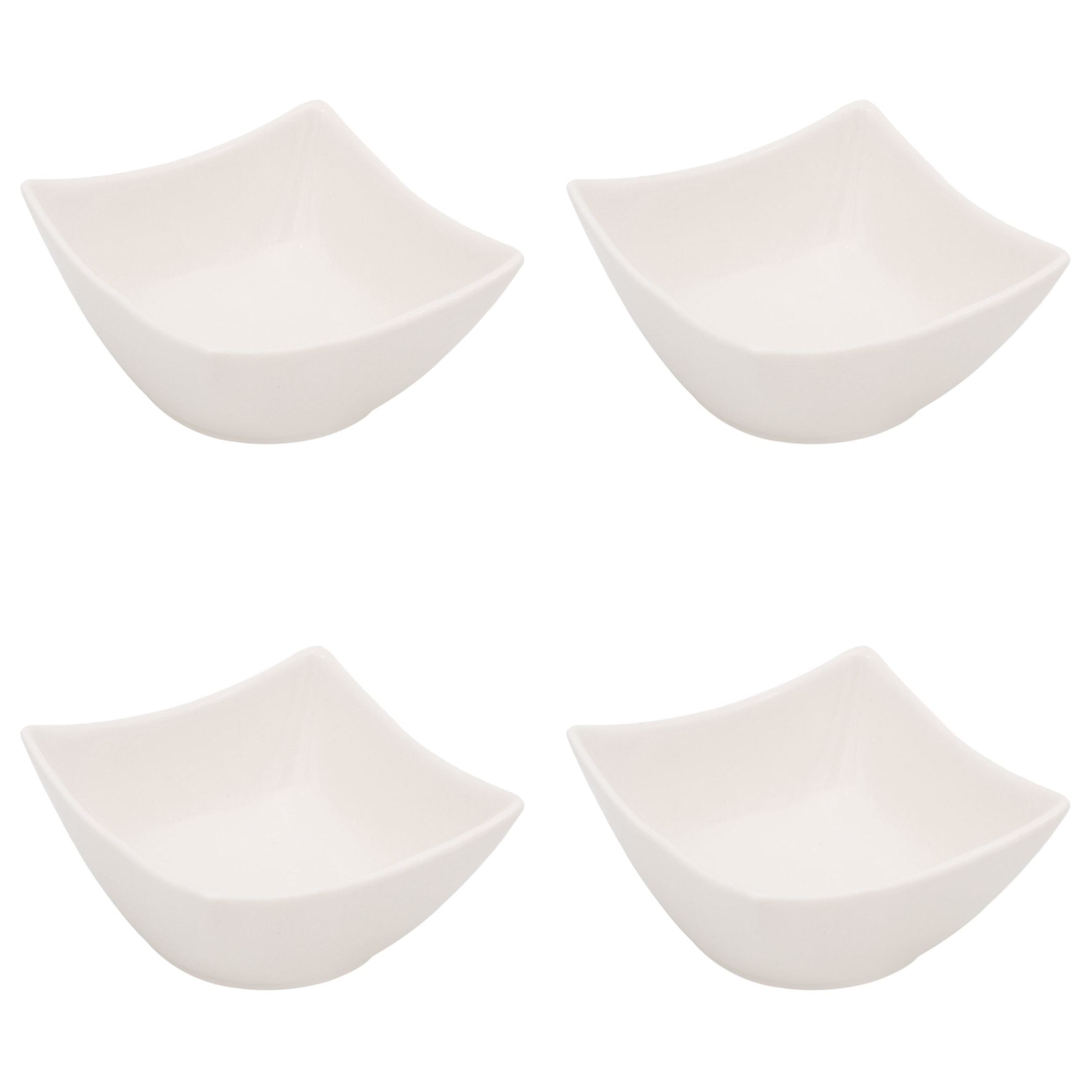 Set boluri, 4 piese, 200 ml, Ceramica, Alb de lapte - eMAG.ro