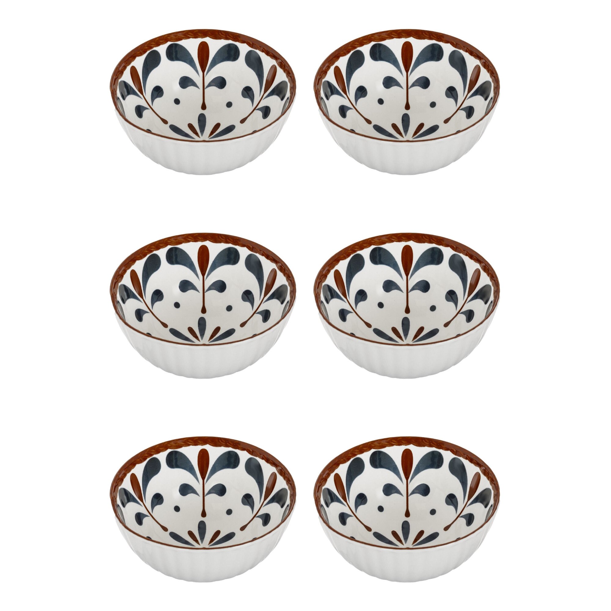 Set boluri, 6 piese, 250 ml, Portelan, Alb - eMAG.ro