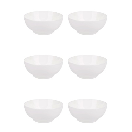 Set boluri, 6 piese, 1L, Portelan, Alb - eMAG.ro