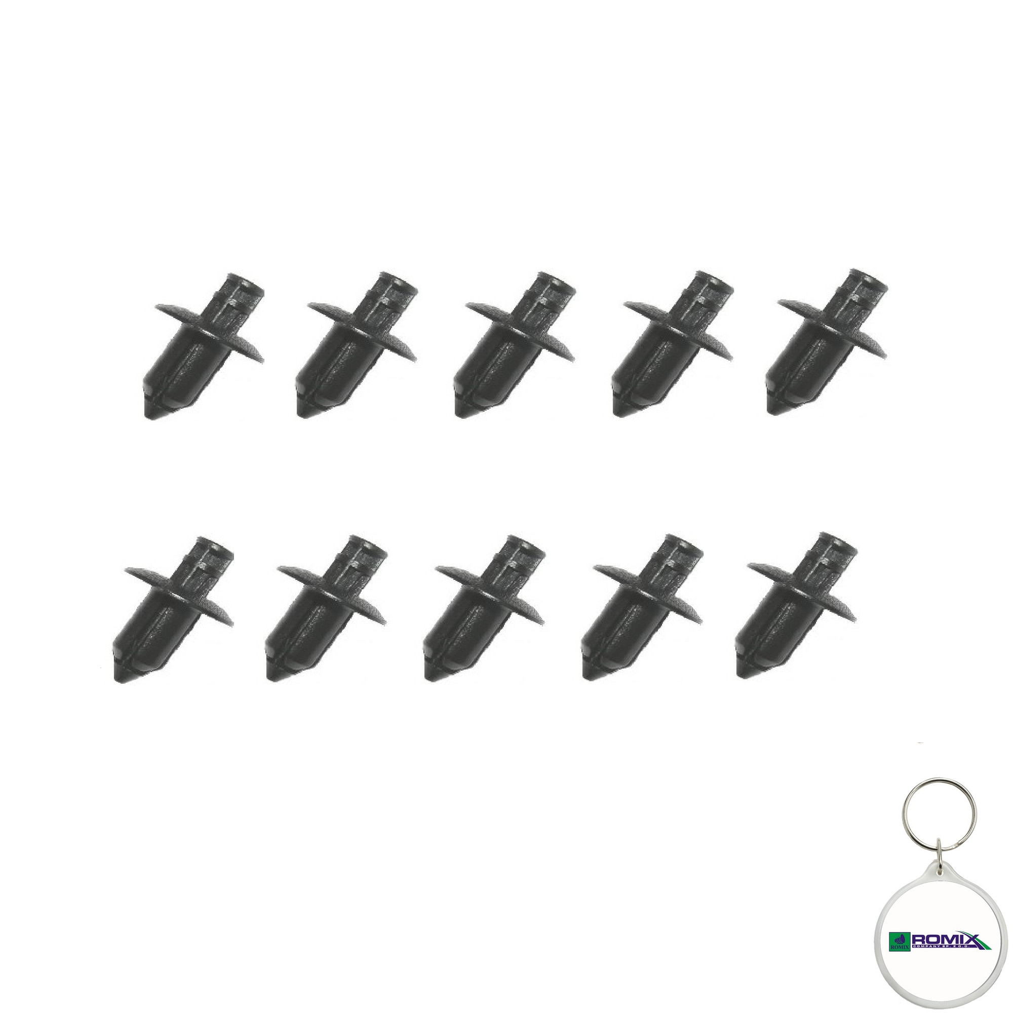 Set 10 buc. pin fixare tapiterie pentru HONDA/MITSUBISHI 7.7X12.6MM si ...
