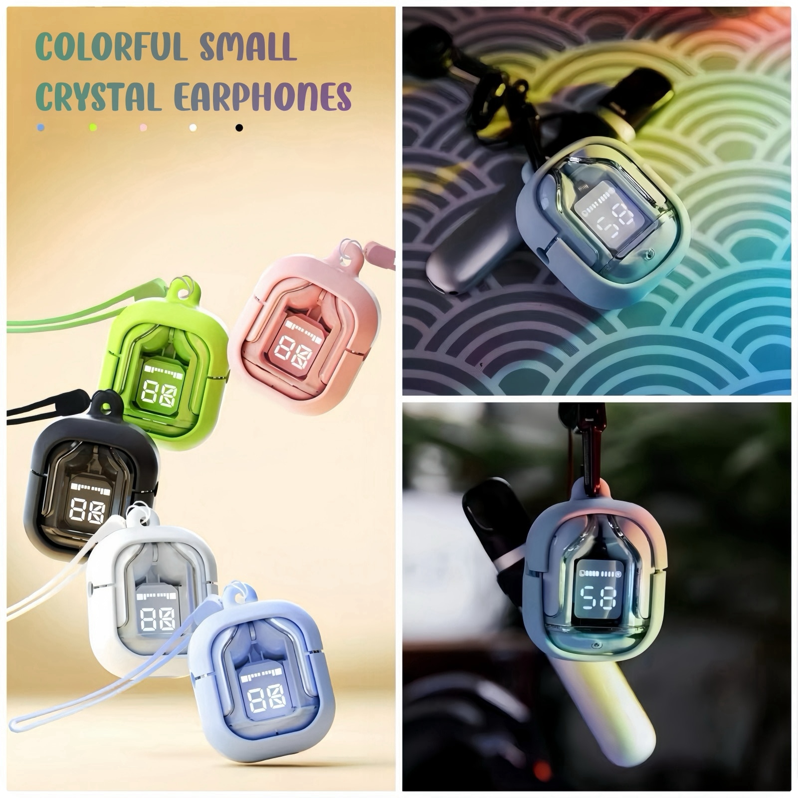 Casti wireless, Bluetooth 5.2, in ureche, universal, control tactil ...