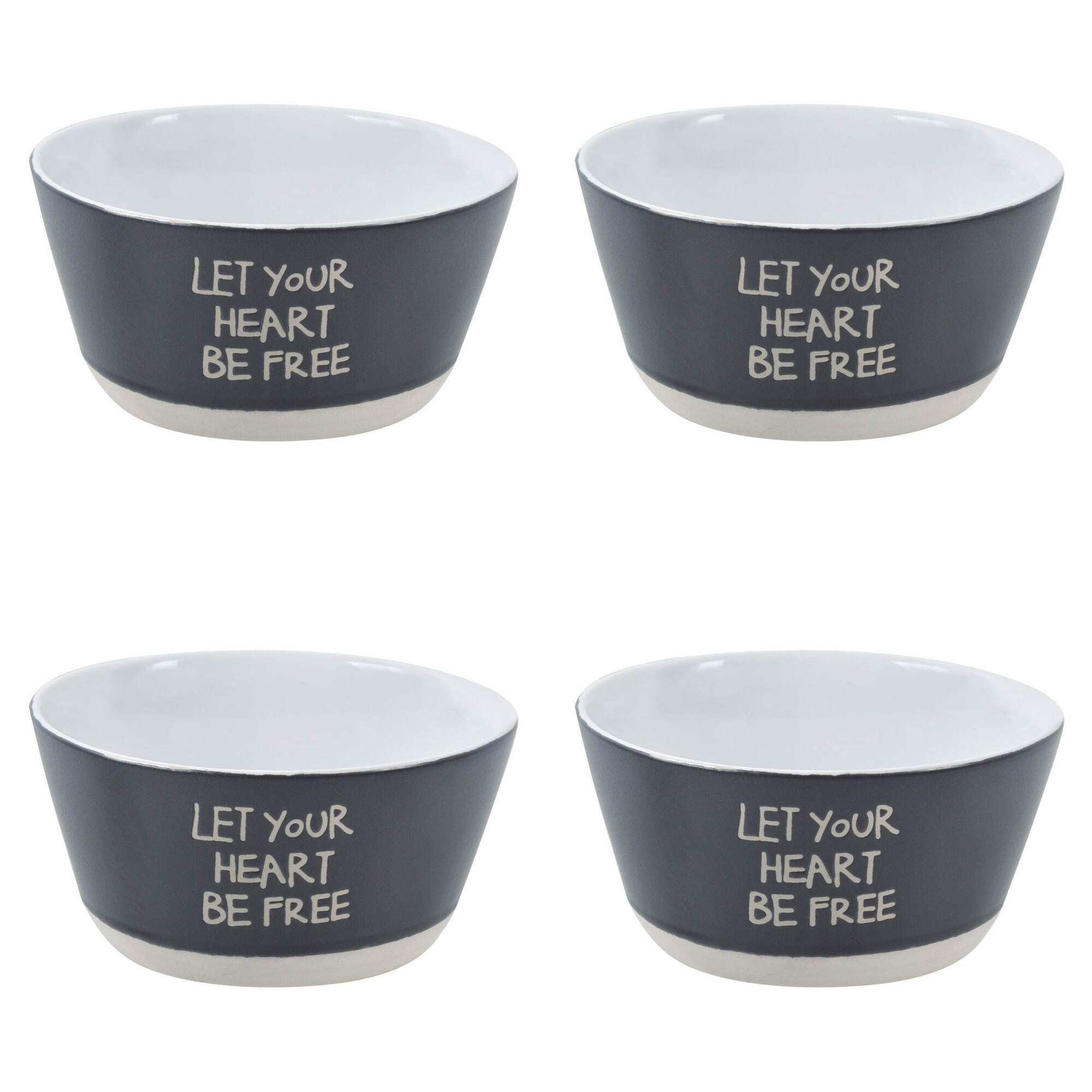 Set boluri, 4 piese, 425 ml, Ceramica, Ecru - eMAG.ro