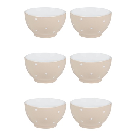 Set boluri supa, 6 piese, 650 ml, Ceramica, Bej stins - eMAG.ro