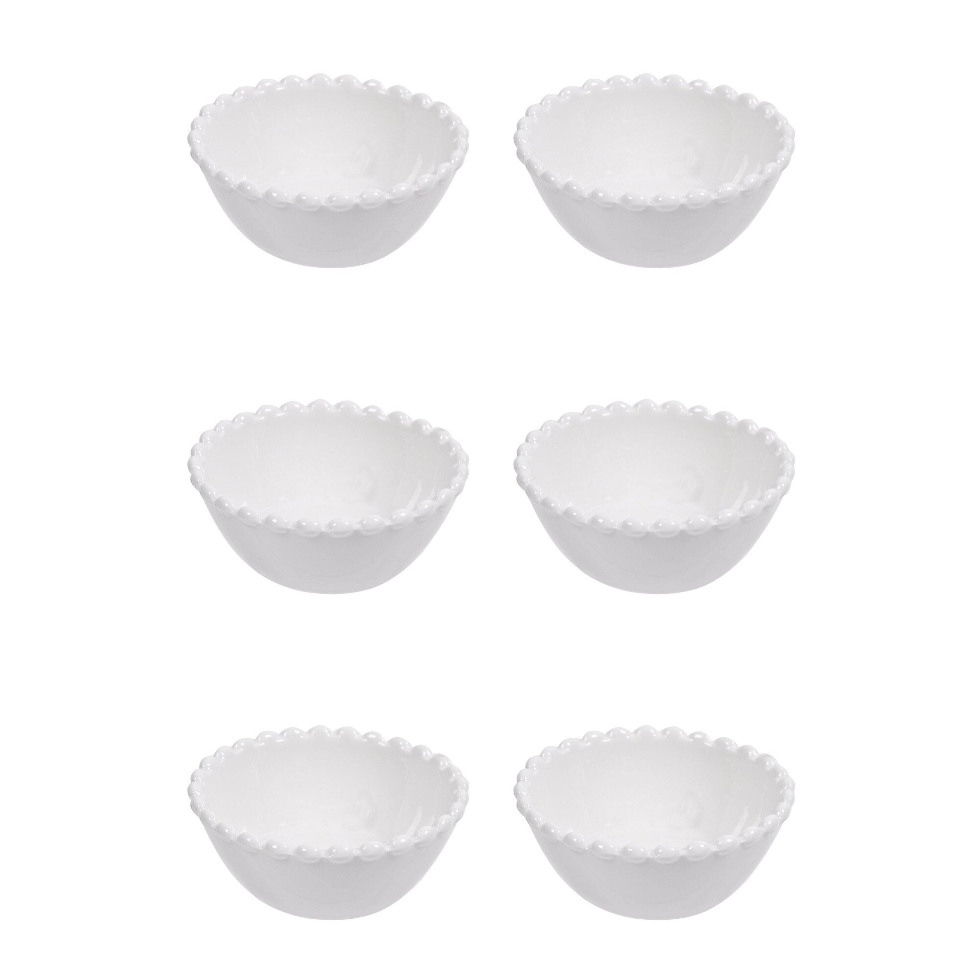 Set boluri, 6 piese, 150 ml, Portelan, Alb - eMAG.ro