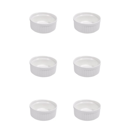 Set boluri, 6 piese, 60 ml, Portelan, Alb - eMAG.ro