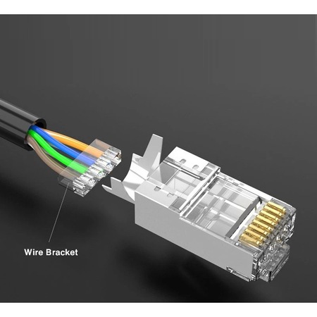 Set 10buc - Mufa RJ45 ecranata pentru cabluri CAT6 CAT6A CAT7 cu fire ...