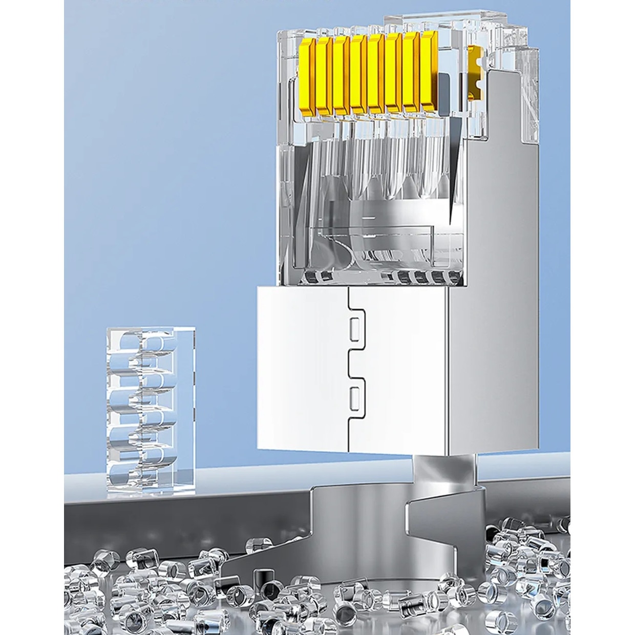 Set 10buc - Mufa RJ45 ecranata pentru cabluri CAT6 CAT6A CAT7 cu fire ...