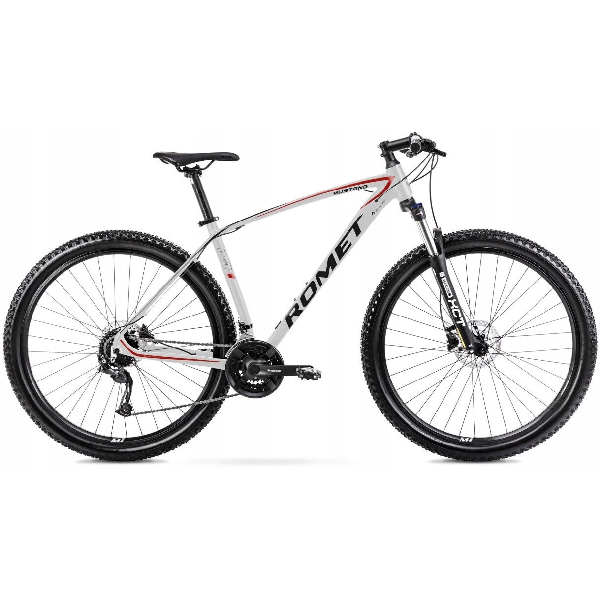 Bicicleta Romet Mustang M1 Lite gri 2022 21" - eMAG.ro