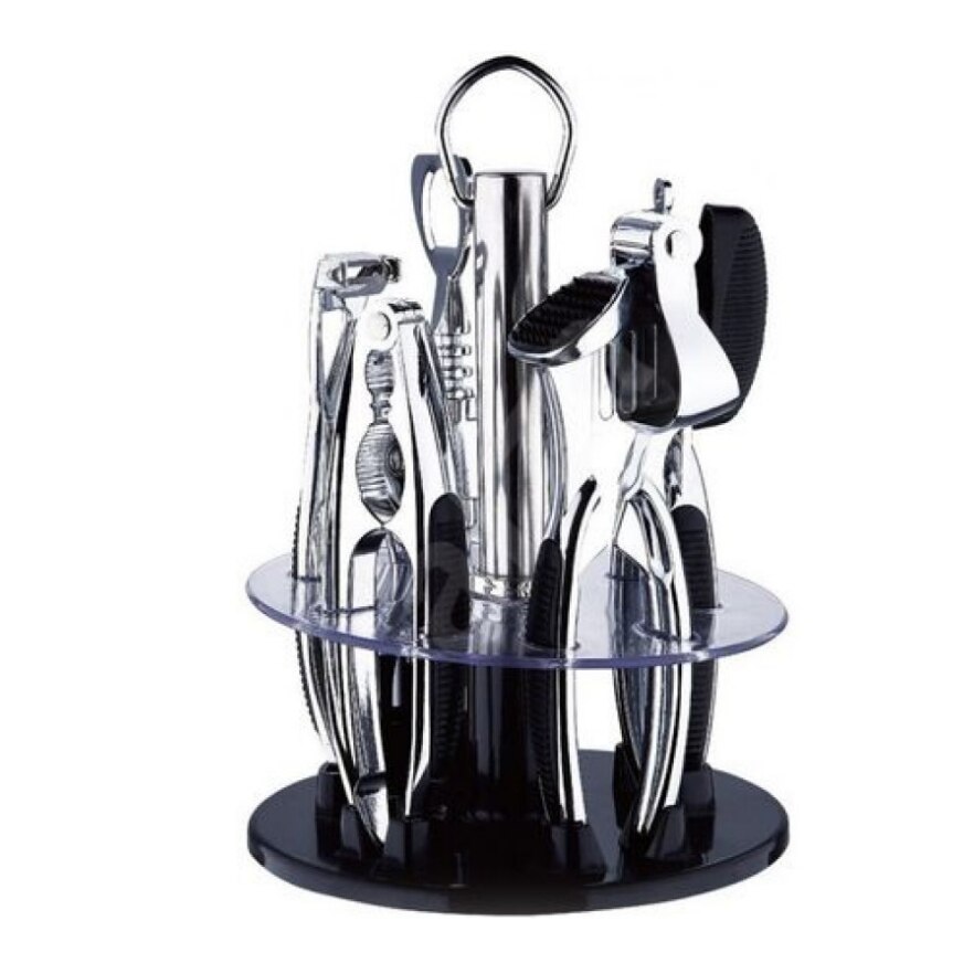 Комплект кухненски прибори Bohmann BH7780, 6 части, Въртяща се стойка ...