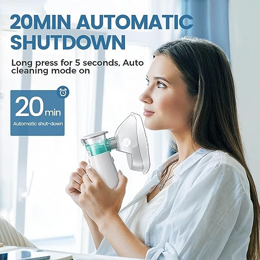 Aparat aerosoli cu ultrasunete VIELLAN, Masca copii si adulti, Portabil, Nebulizator, Tehnologie ...