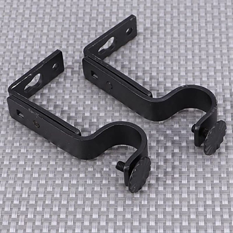 Set Suport bare de perdea, Fier, 10cm, Negru - eMAG.ro