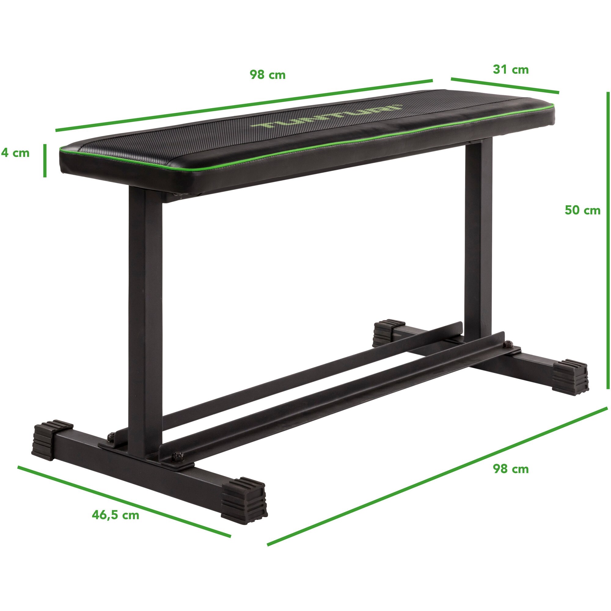 Banca de antrenament fixa Tunturi FB20 Flat Bench, 98x47x50 cm, sarcina ...