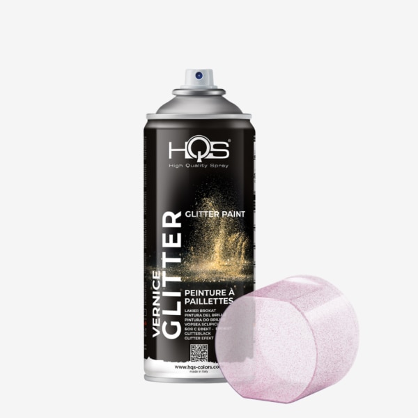 Vopsea Spray HQS GLITTER PINK, cu sclipici, roz, 400 ml - eMAG.ro