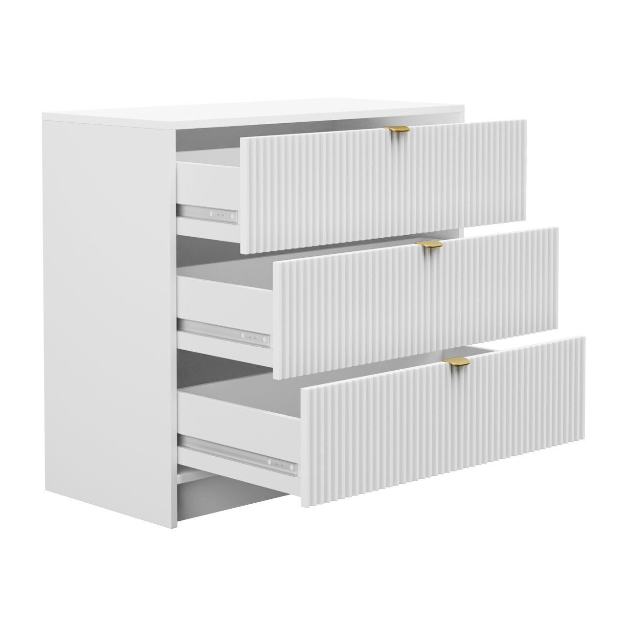 Comoda Razimo 3SZ, MIRJAN24, alb, 80x75x40 - eMAG.ro