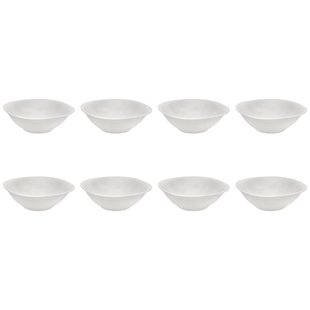 Set boluri, 8 piese, 445 ml, Portelan, Alb de lapte - eMAG.ro