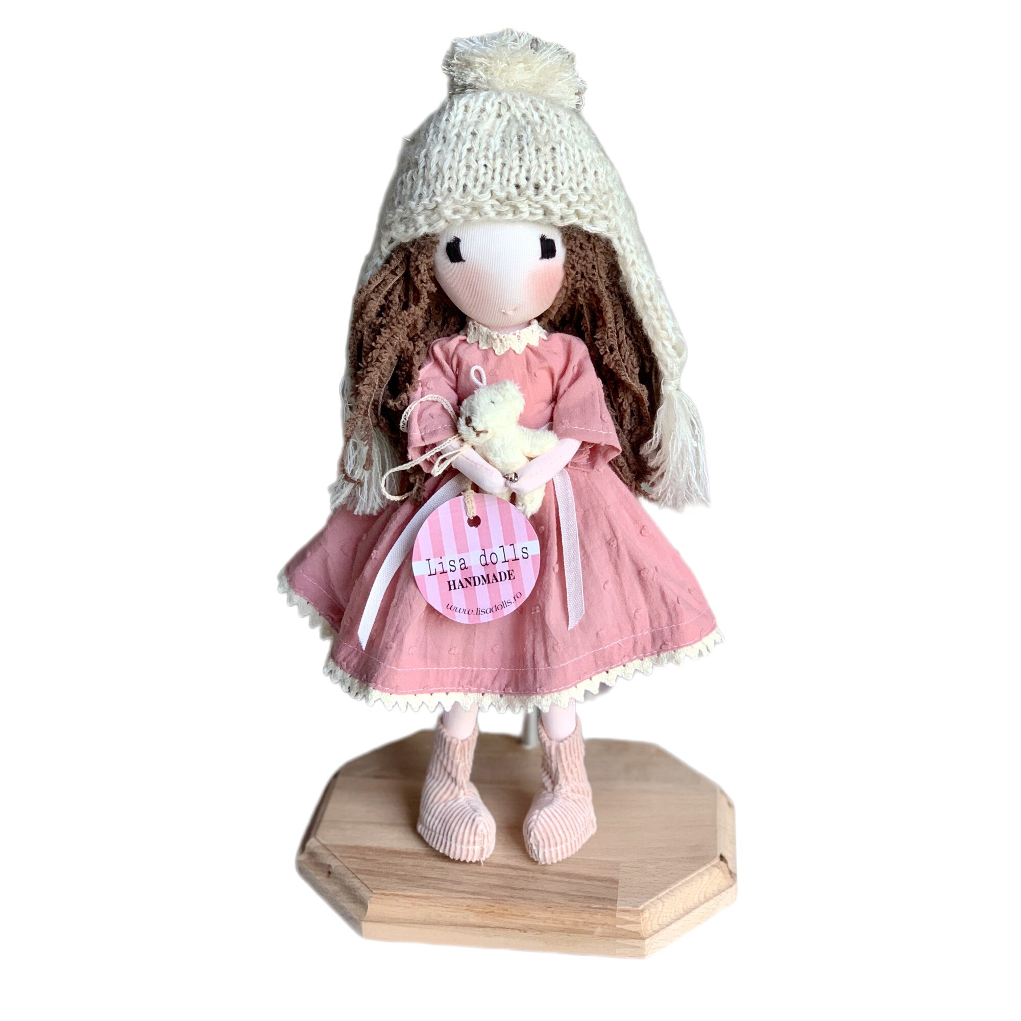 Papusa handmade, Lisadolls 12, Textil, 30 cm - eMAG.ro