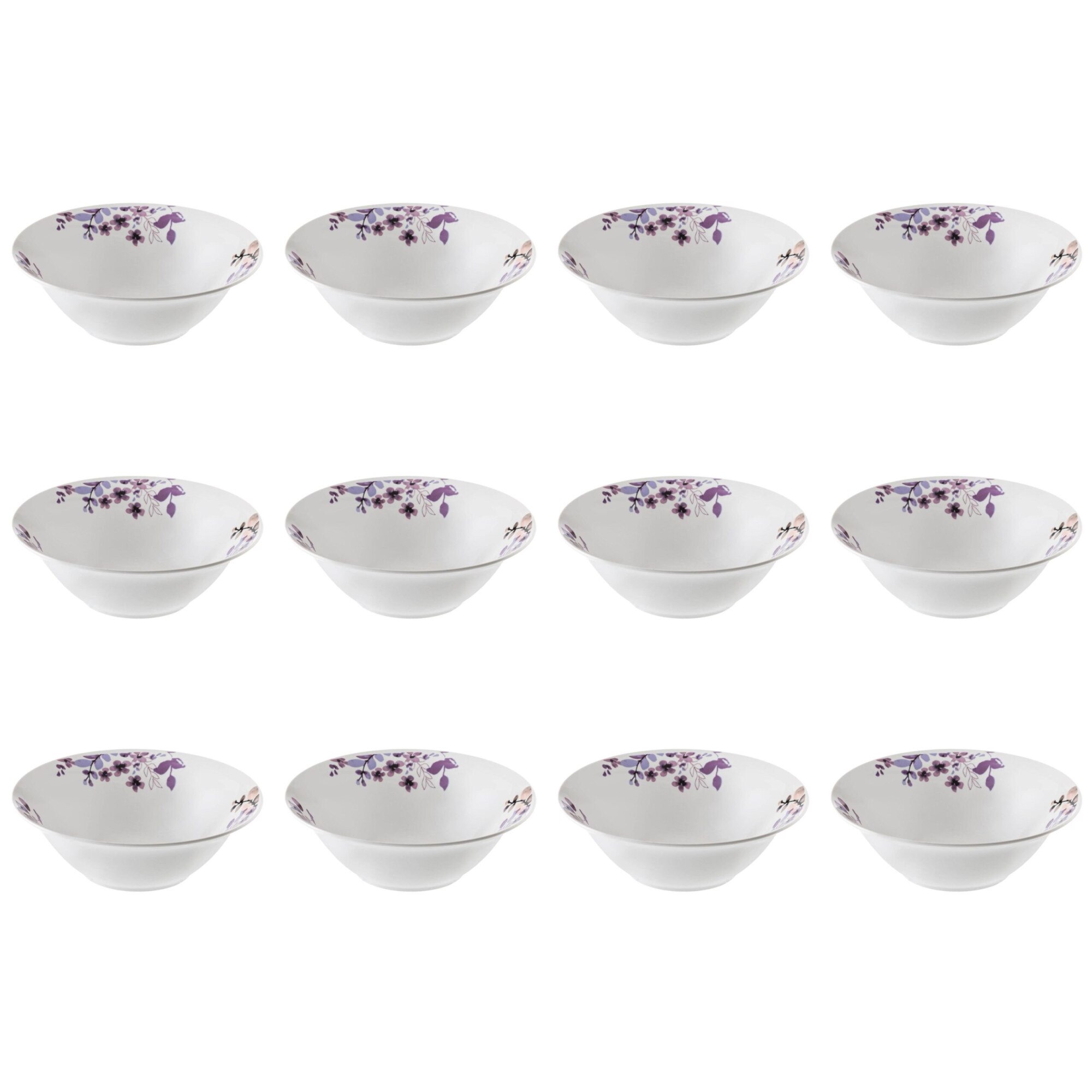 Set boluri, 12 piese, 25 ml, Portelan, Mov - eMAG.ro