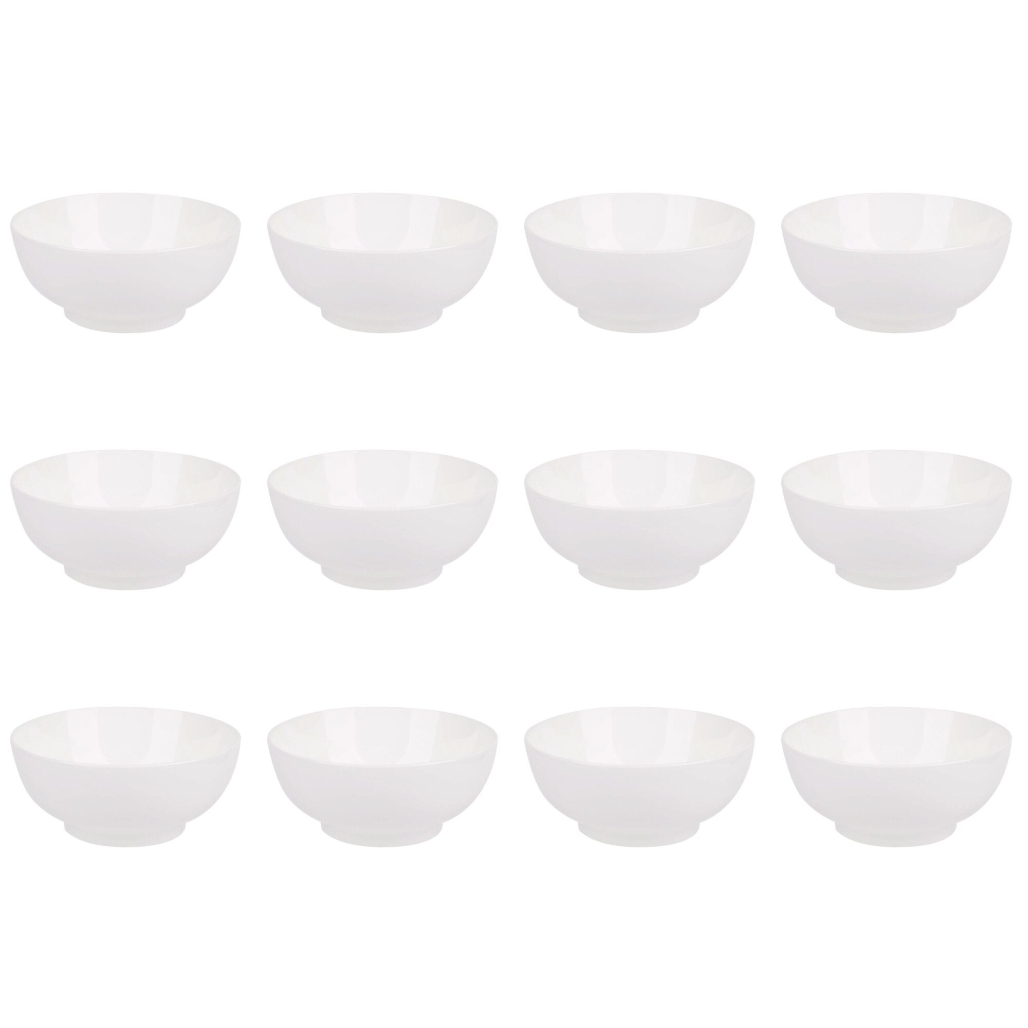 Set boluri, 12 piese, 1L, Portelan, Alb - eMAG.ro