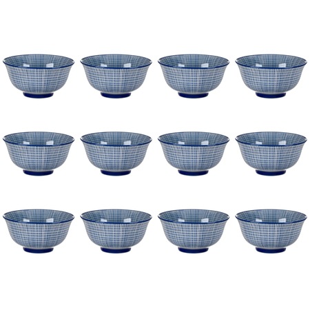 Set boluri, 12 piese, 250 ml, Ceramica, Albastru - eMAG.ro