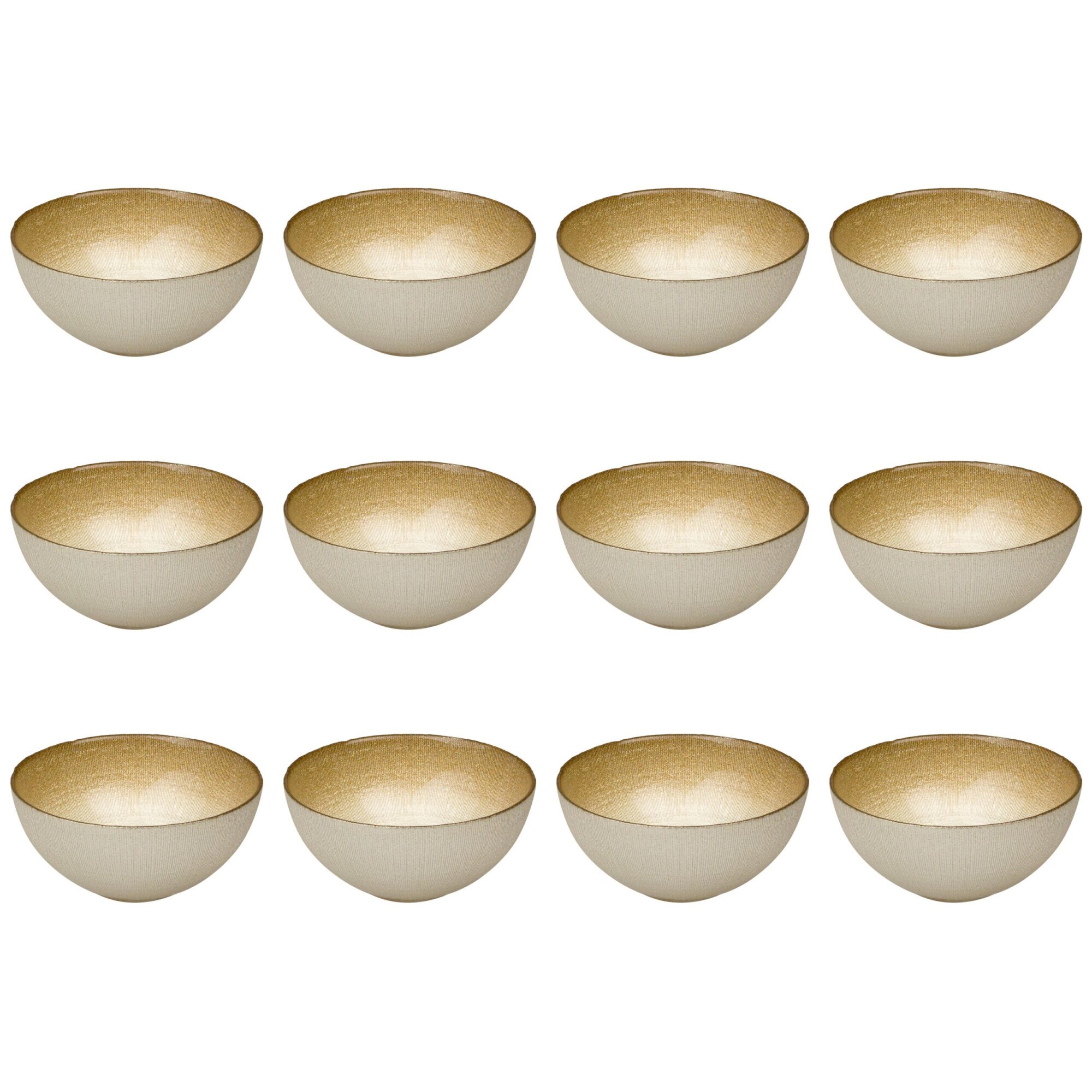 Set boluri, 12 piese, 550 ml, Sticla, Auriu - eMAG.ro