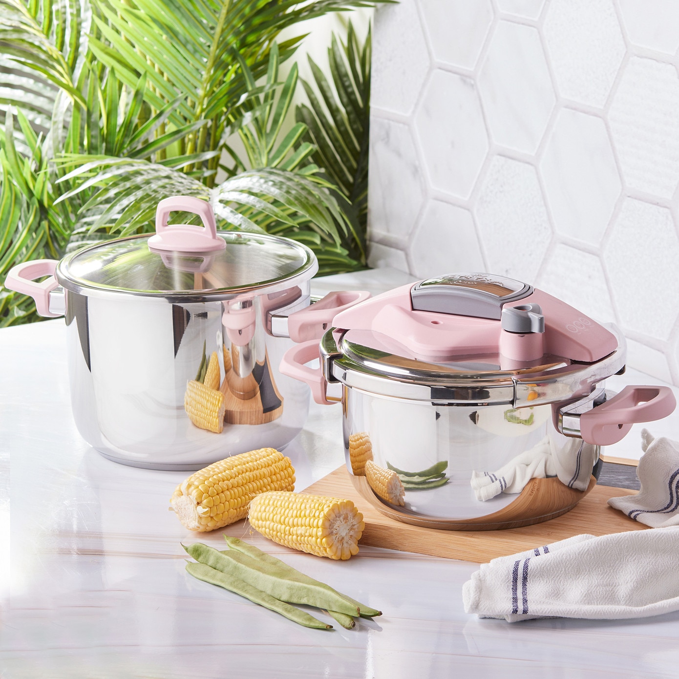 Set oale sub presiune din inox Perfect, Karaca 2+2, diametru 22cm ...