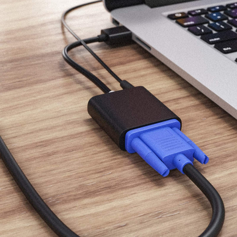 Cablu monitor, Cafuneplus®, Adaptor, convertor semnal HDMI/VGA ...