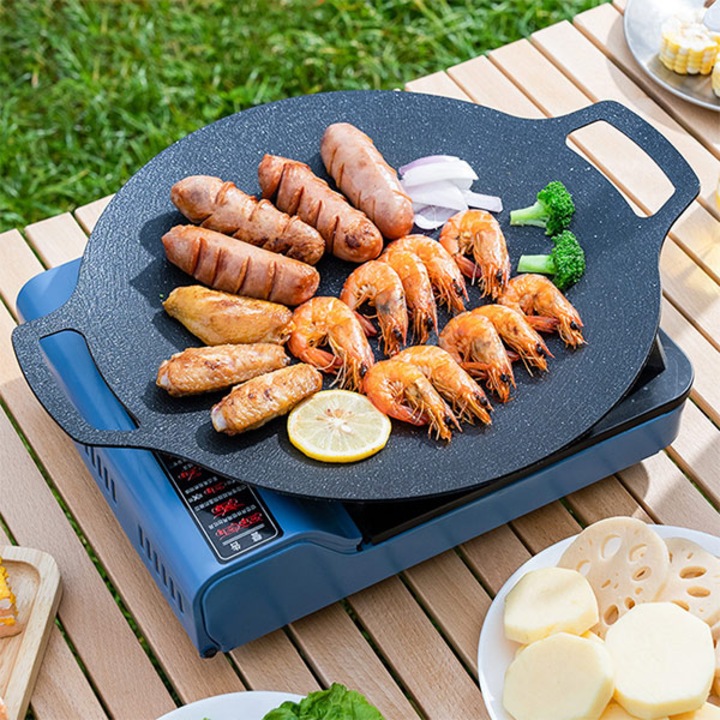 Plita rotunda coreeana pentru gratar - Bbqpan - eMAG.ro