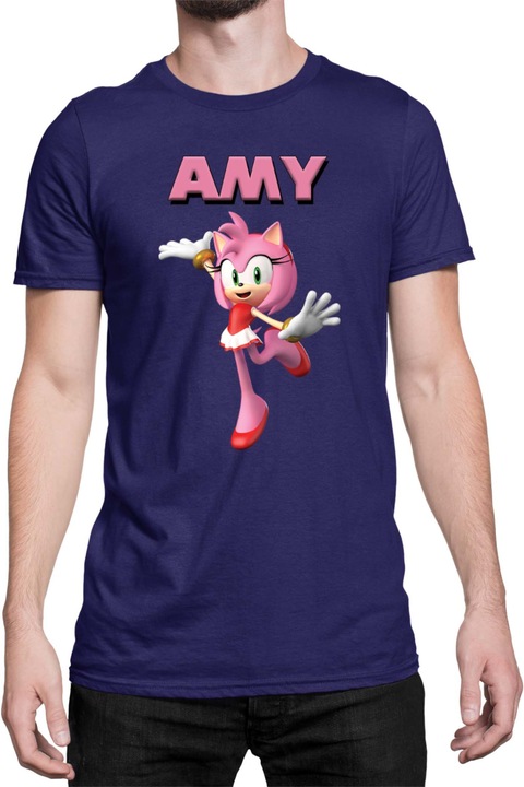 Мъжка тениска Sonic The Hedgehog Tralala Amy 02, Тъмносин, L - eMAG.bg