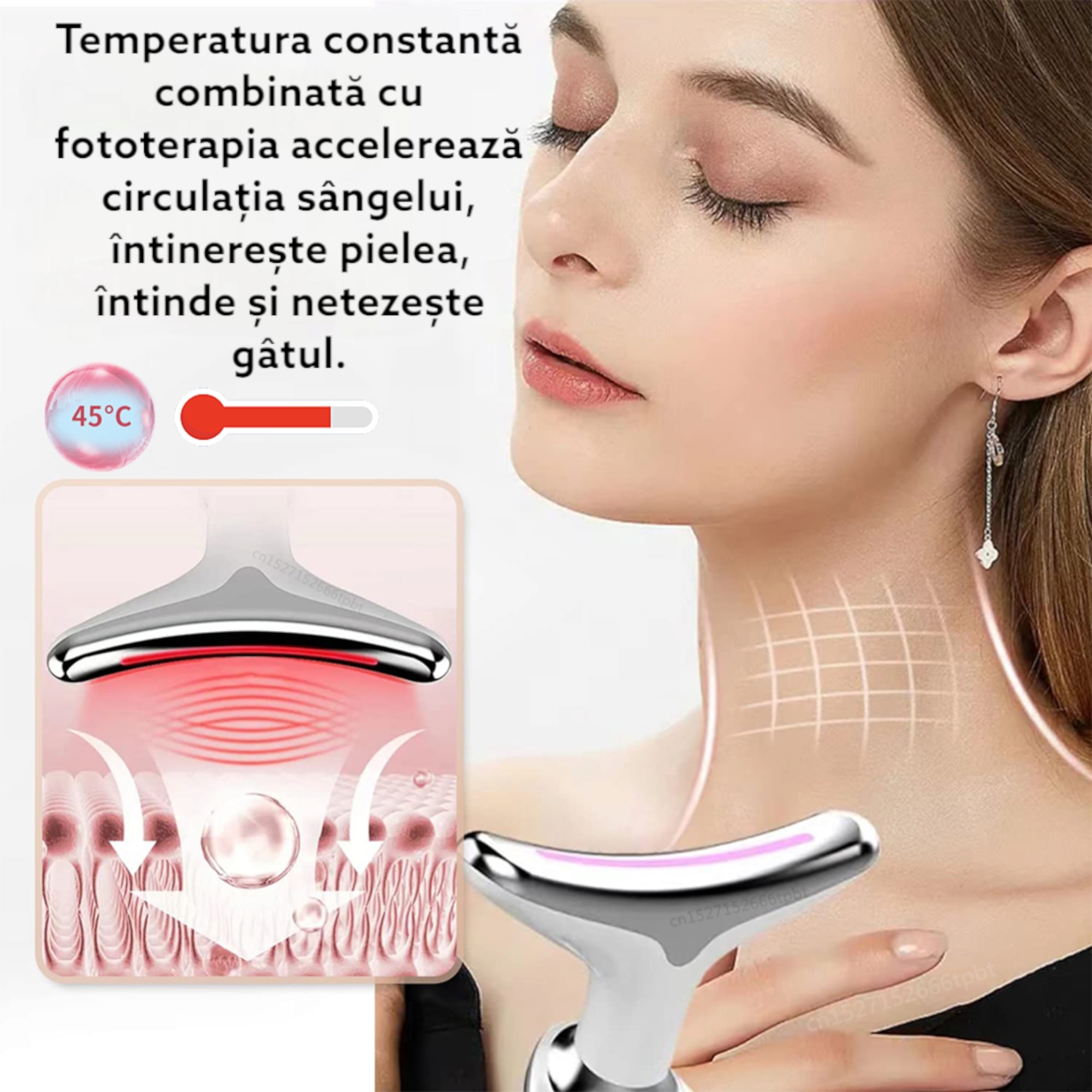 Уред за красота за лимфен дренаж Премахване на бръчки Регенерация на кожата 4 терапии Бял