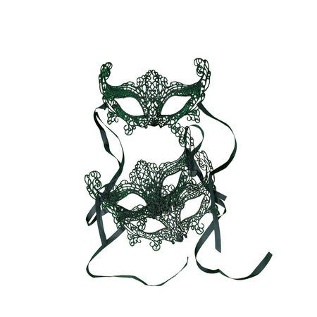 Set 3 masti venetiene, Dantela, Negru, Carnaval, Atelier - eMAG.ro