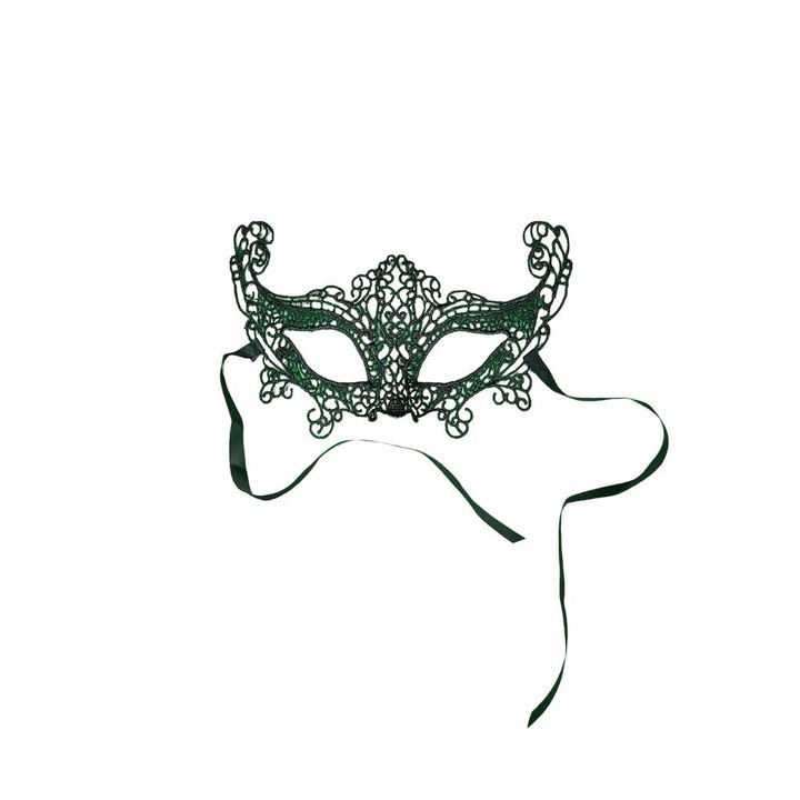 Set 5 masti venetiene, Dantela, Negru, Carnaval, Atelier - eMAG.ro