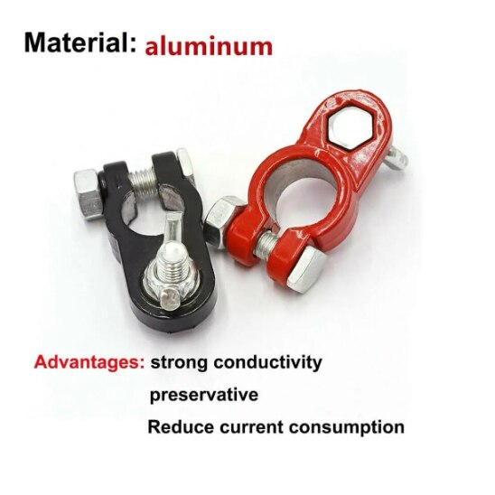 Set borne baterie Zn cu surub HD rosu si negru, 2 buc - eMAG.ro