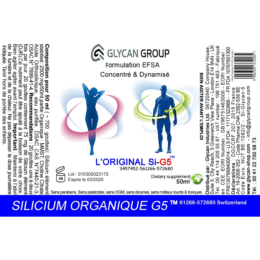 Supliement alimentar Siliciu Organic G5 Concentrat, 50 ml - eMAG.ro