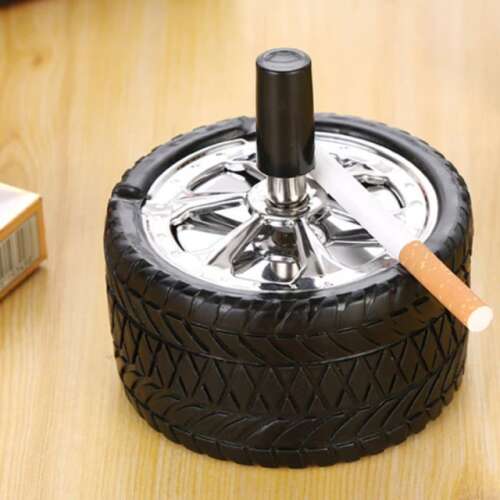 Scrumiera, Roata de masina, Negru - eMAG.ro