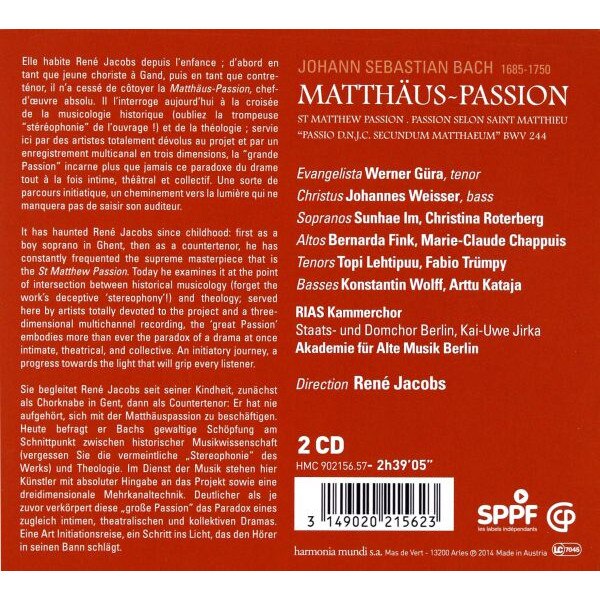 Bach: Matthaus Passion Rene Jacobs (BOX) [2CD] - eMAG.bg